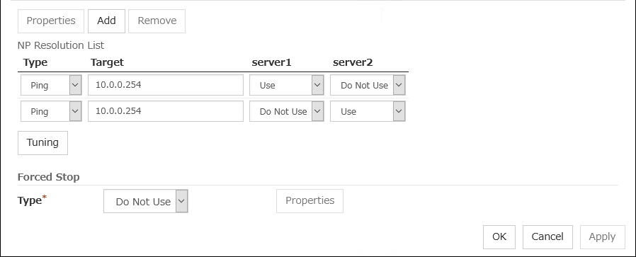 6. Details on network partition resolution resources — EXPRESSCLUSTER ...